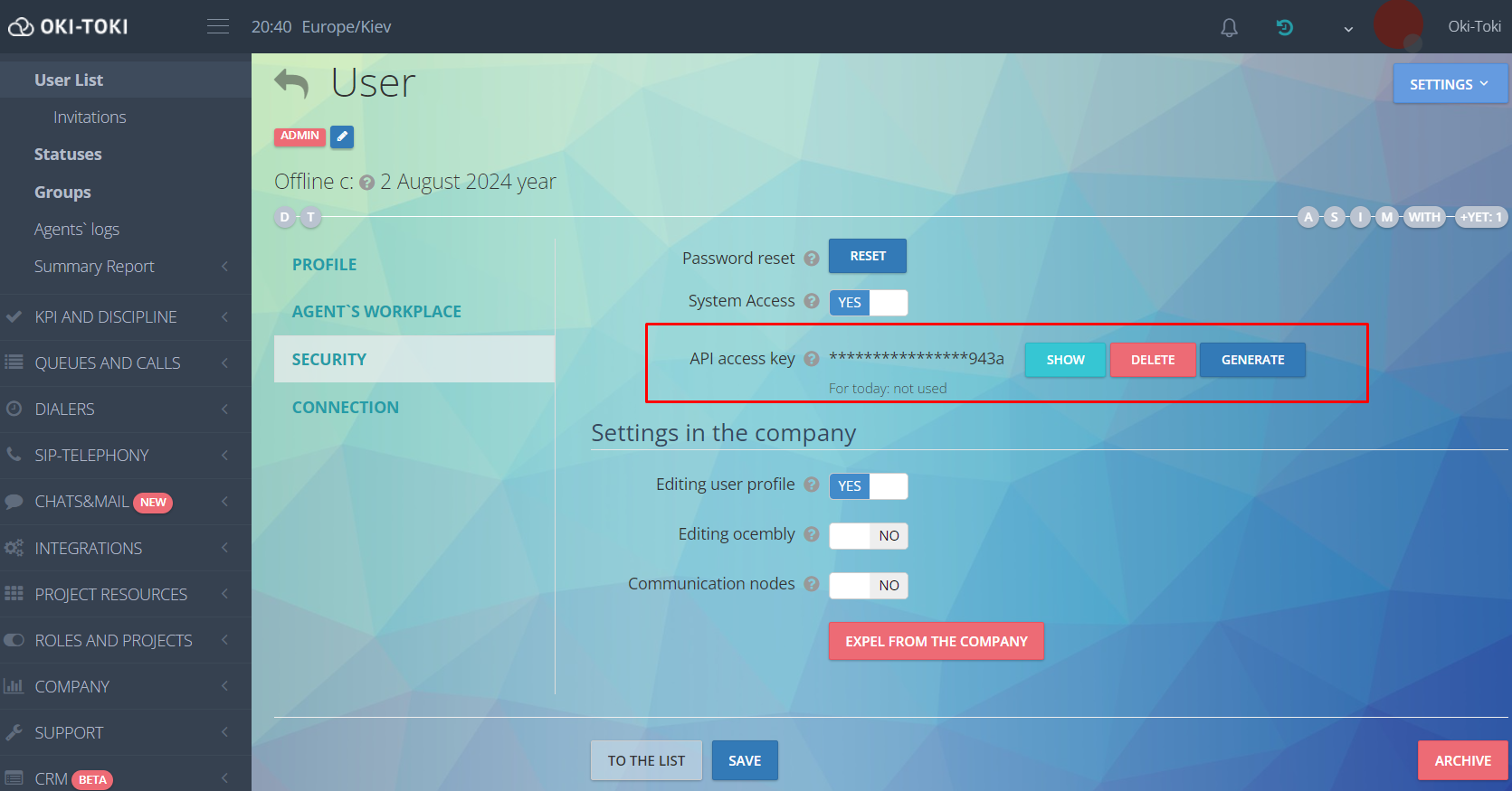 Instrucción: Cómo integrar oki-toki y Bitrix24